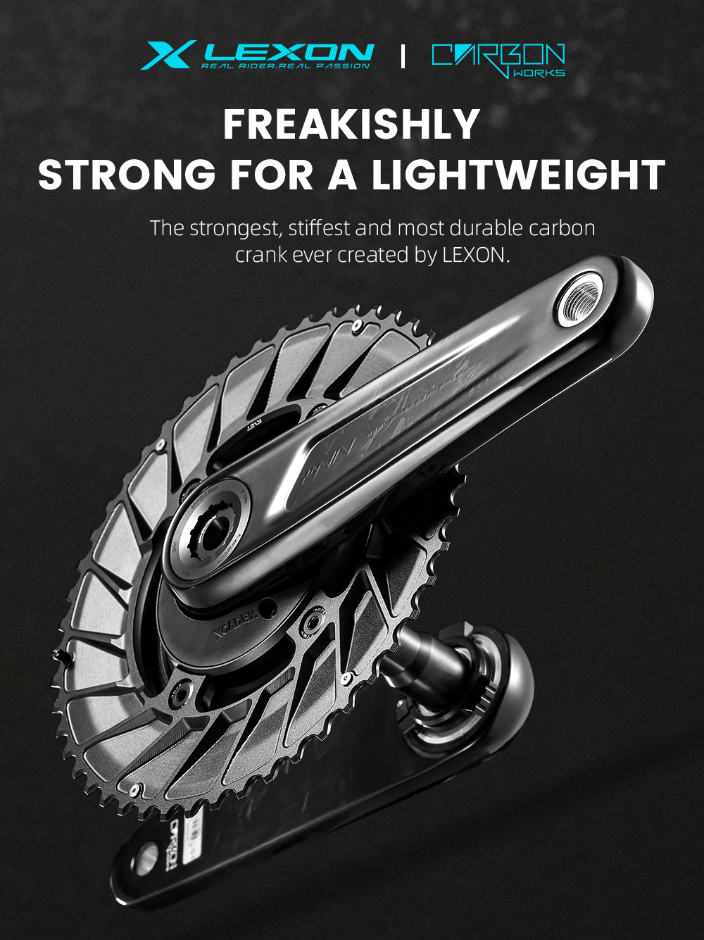 Lexon Road Full Carbon Cranksets Superlight จักรยาน Cranks 411g 24mm ...