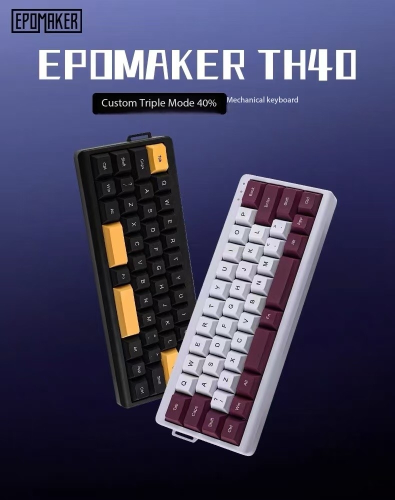 Epomaker TH40 Custom Mechanical keyboard 40% พร้อมปุ่มกดเดินทาง VIA ไร้ ...