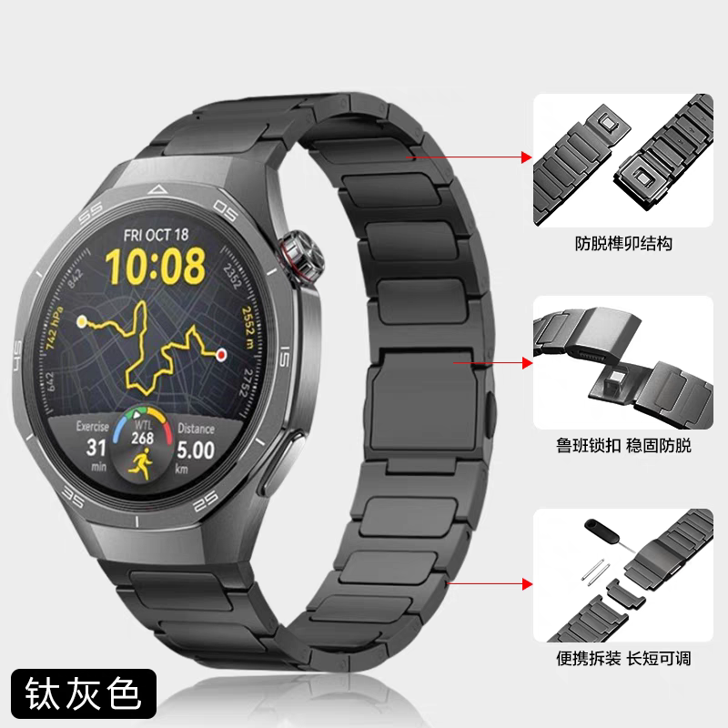 เหมาะสําหรับสายนาฬิกา Huawei watch4pro Titanium Alloy gt3pro Magnetic ...