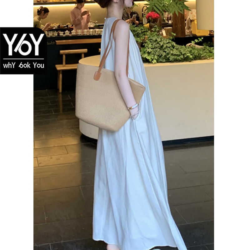 Y6y ชุดเดรสสุภาพสตรีคอกลมแขนกุดสไตล์ฝรั่งเศส C5L43102 (สีขาว) | Shopee ...