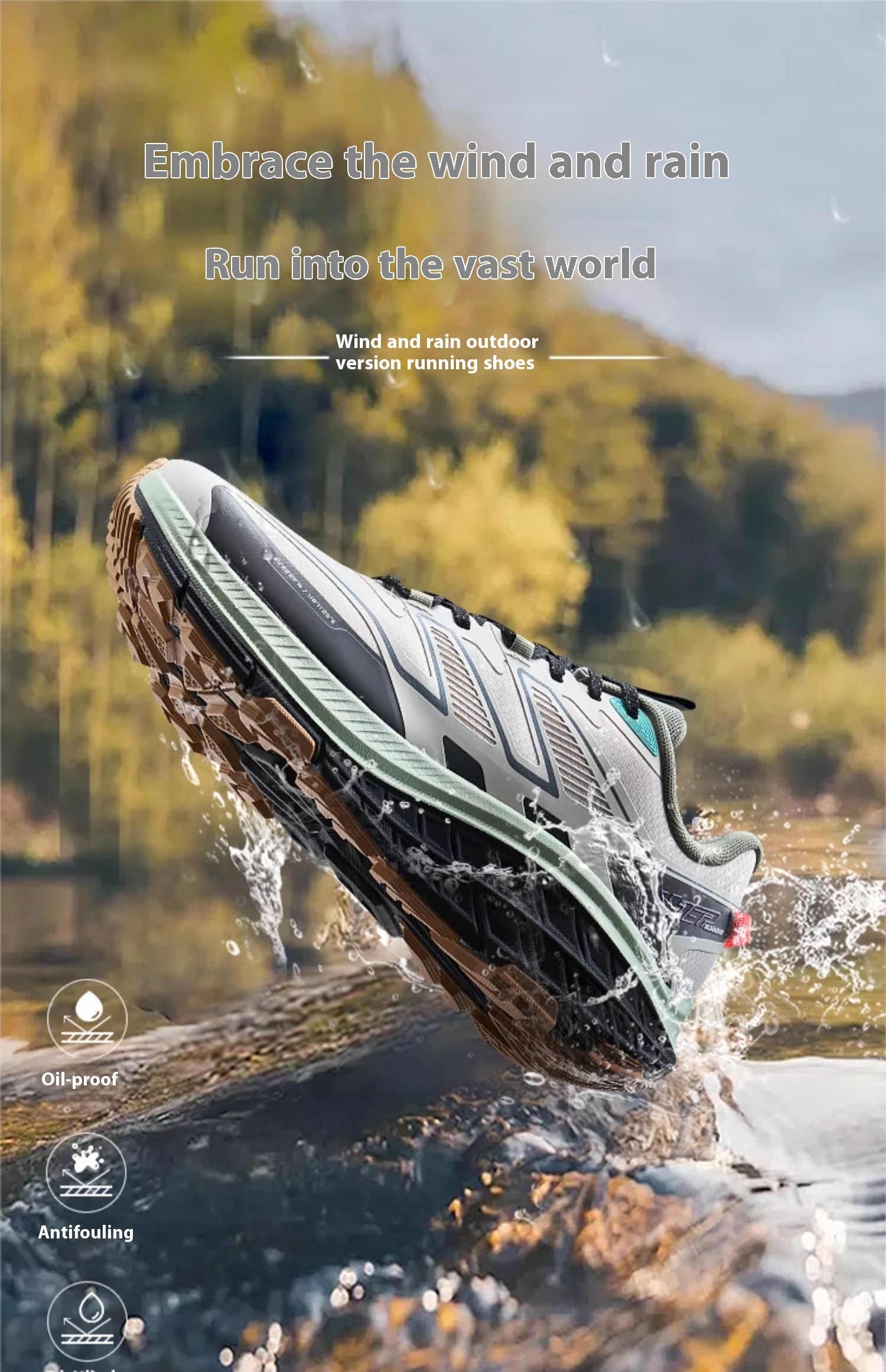 【xtep】Wind-Rain | รองเท้าวิ่งกลางแจ้งรองเท้าผู้ชายฤดูใบไม้ร่วงฤดูหนาว ...