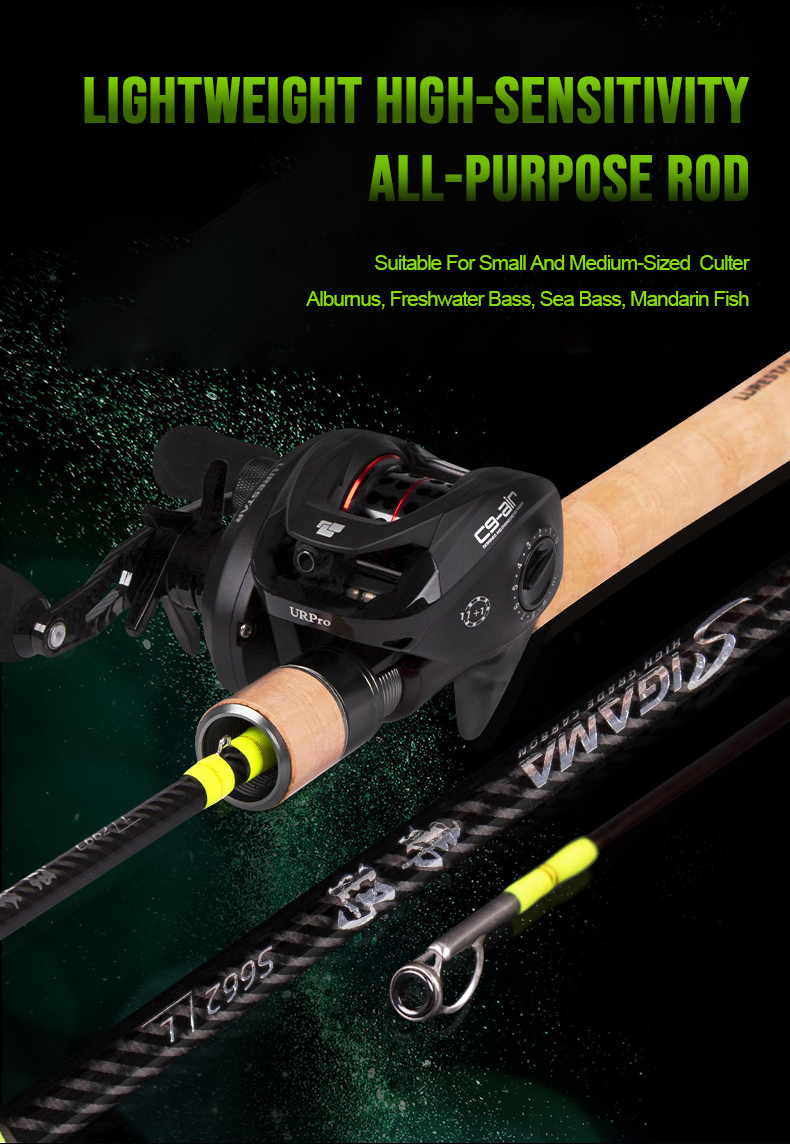 Sigama1 Ultralight Carbon Rods MF Action Spinning Casting Fishing Rods ...