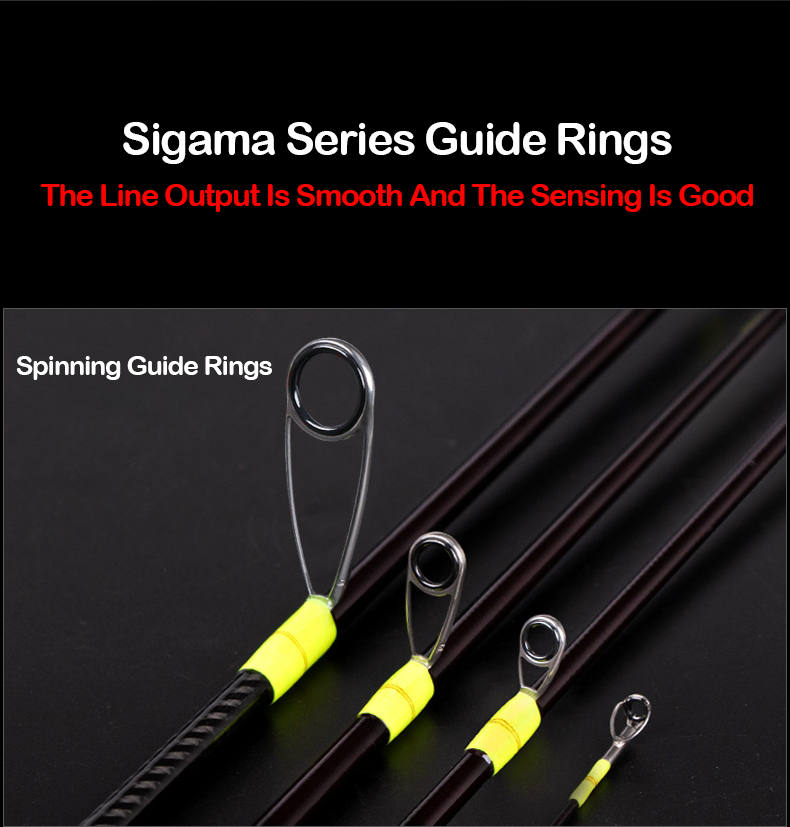 Sigama1 Ultralight Carbon Rods MF Action Spinning Casting Fishing Rods ...