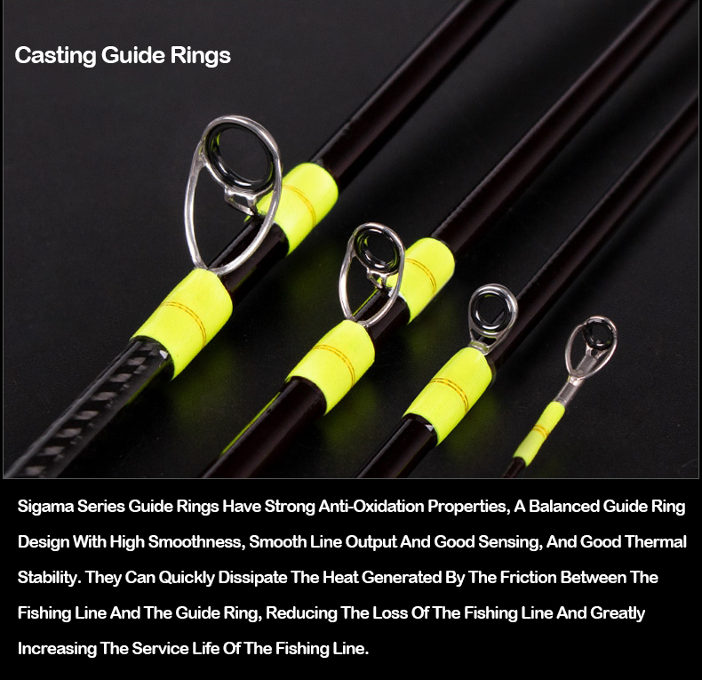 Sigama1 Ultralight Carbon Rods MF Action Spinning Casting Fishing Rods ...