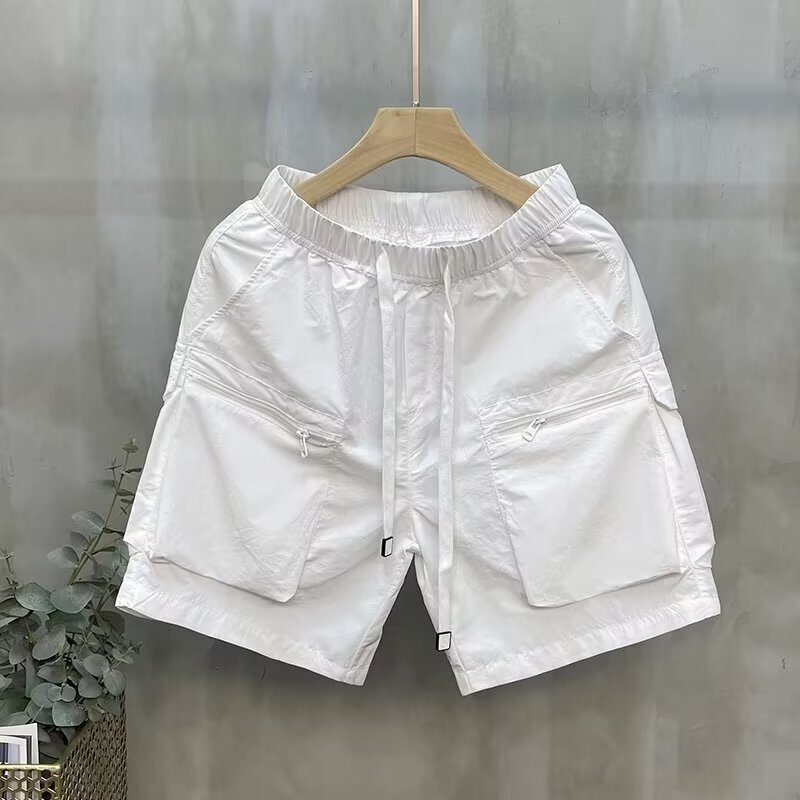 คาโก้ขาสั้น cargo pants ชาย ขนาดใหญ่ หลายกระเป๋า มีซิป บาง แฟชั่น ins M-4XL | Shopee Thailand