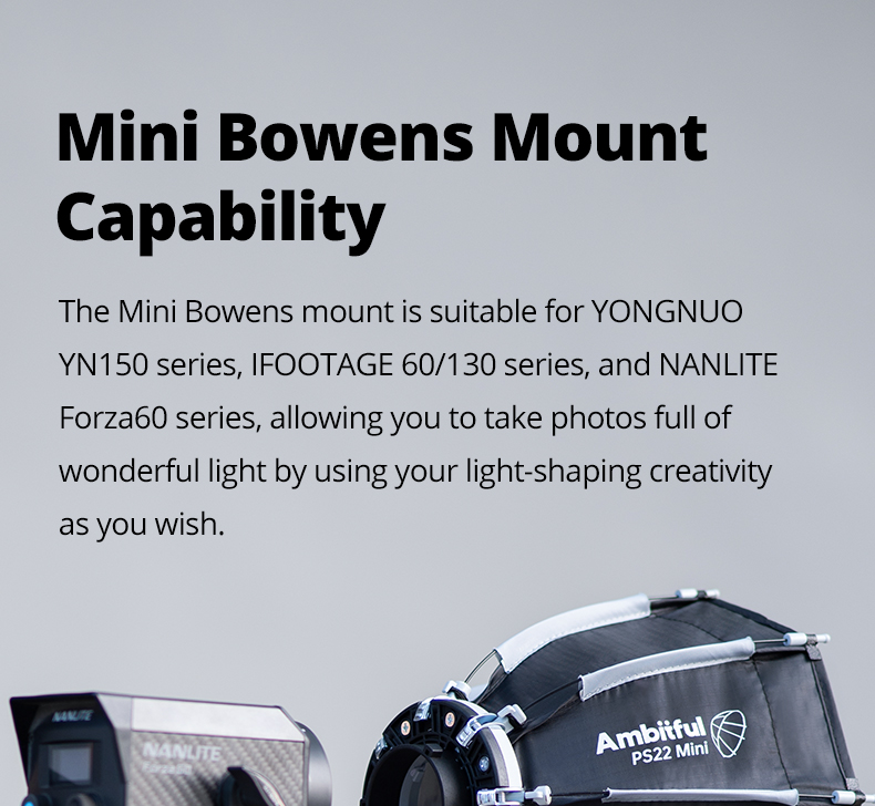 Amytful PS20 Mini/30 Mini One-Second Quick Release Parabolic Softbox ...