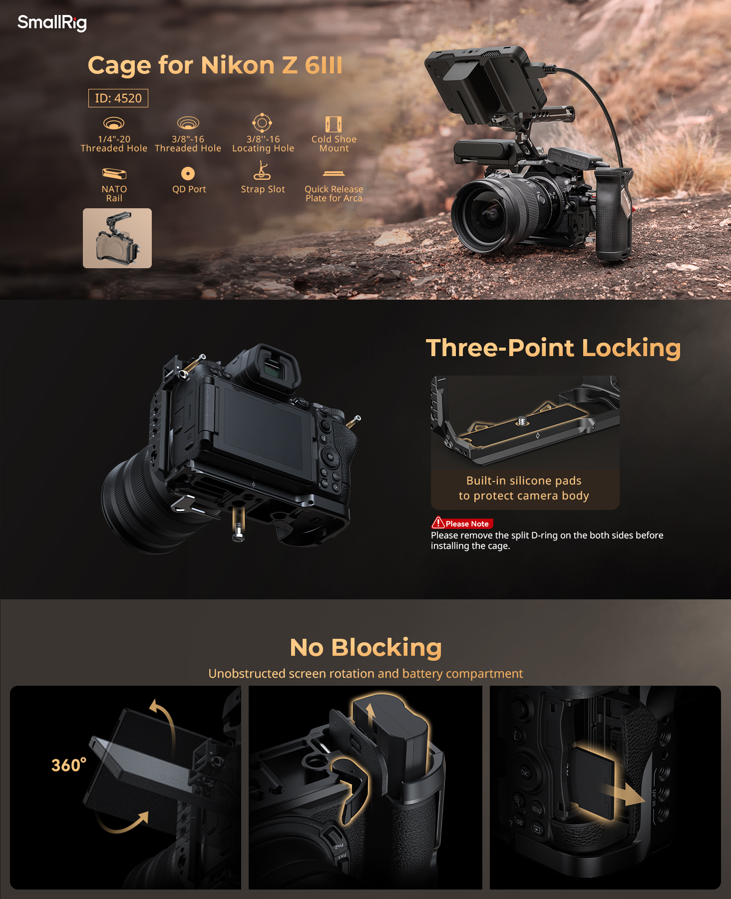 Smallrig Night Eagle Z6III กล้อง Quick Release Cage Kit สําหรับ Nikon ...