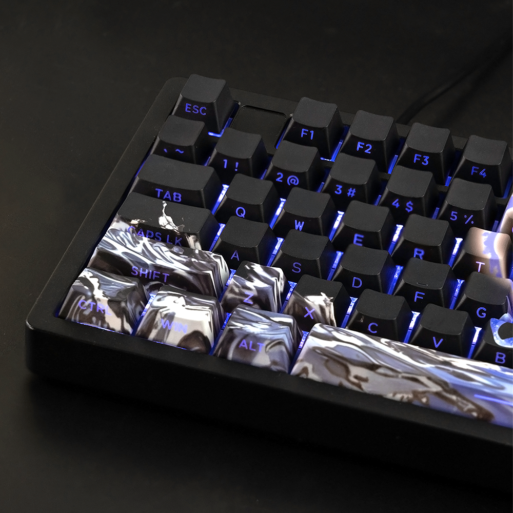 Xvx Blue Sea Tide Cherry Profile Double shot 5 ด้าน Dye-Sub PBT Keycap ...