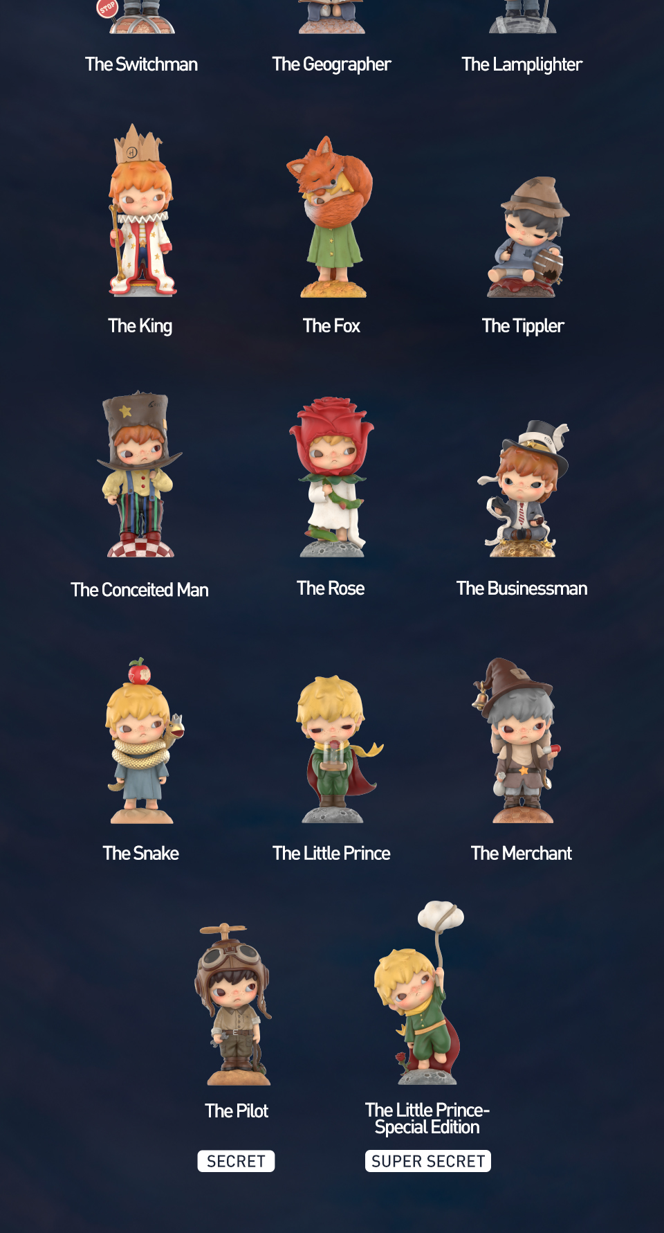 POP MART Hirono×Le Petit Prince Series Figures（Whole set） | Shopee Thailand