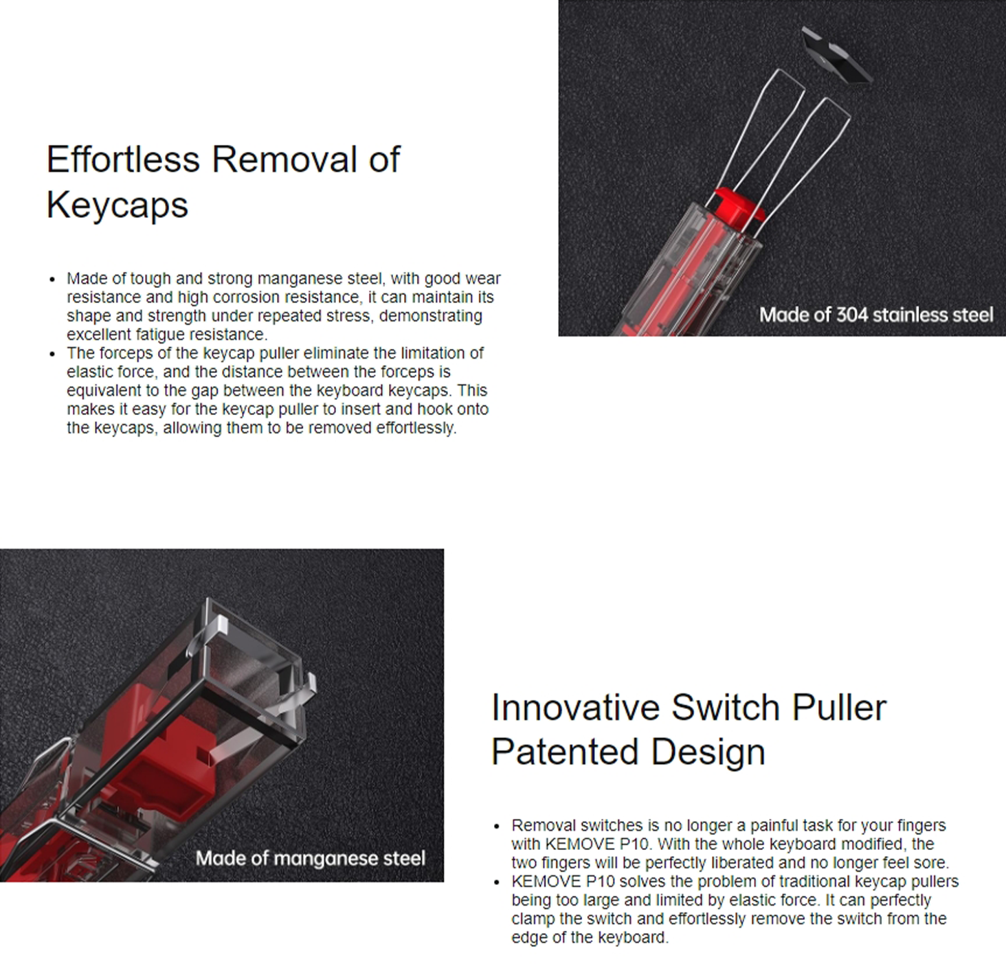 2-in-1 Switch Puller Keycap Puller สําหรับคีย์บอร์ดแบบกลไก ถอดและ ...