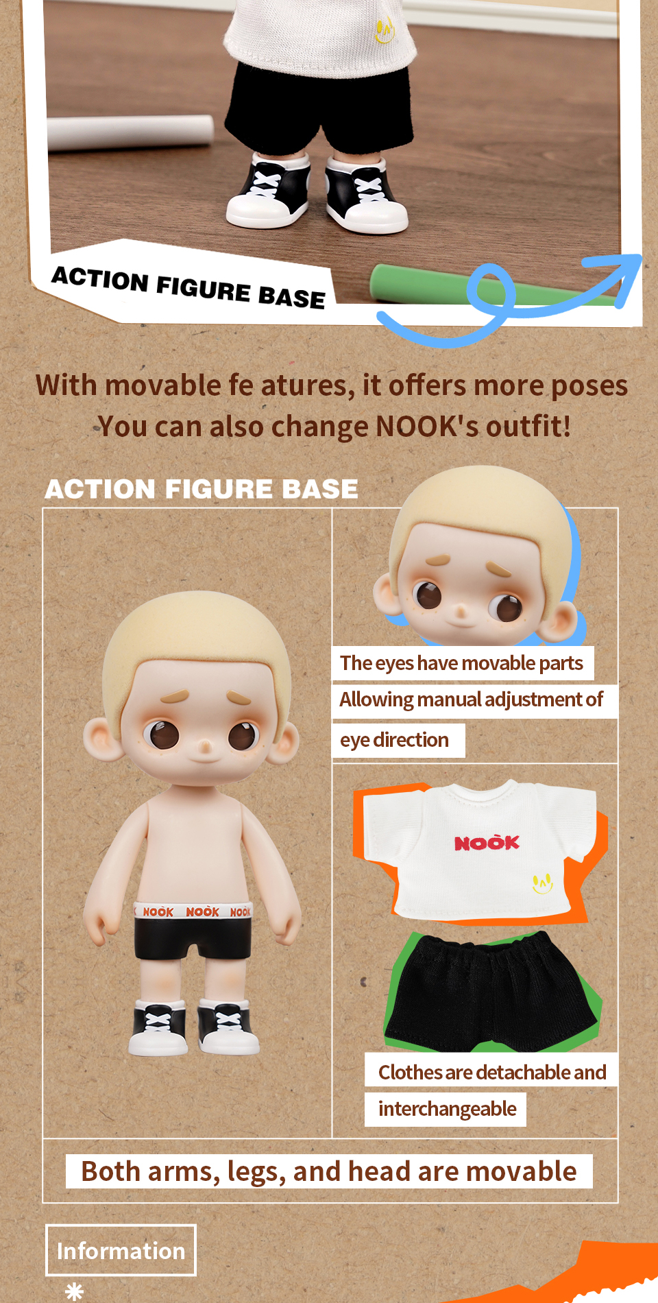 【Restock on November 11th 0:00am】52TOYS NOOK Action Figure Base Figure ...