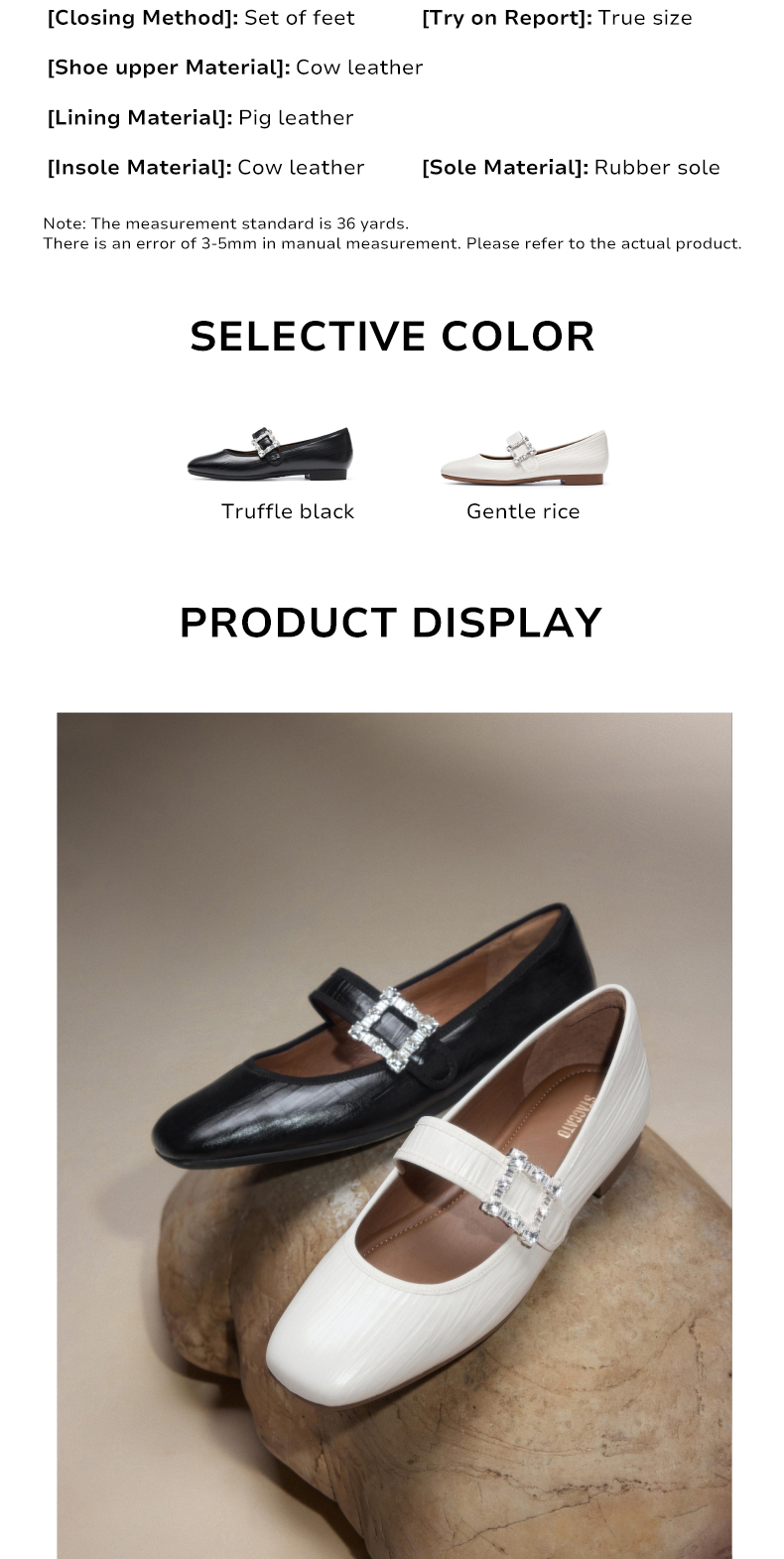 Staccato Mary Jane Ballet Flats รองเท้าแมรี่เจน ส้นแบน นิ้วเท้าเหลี่ยม ...