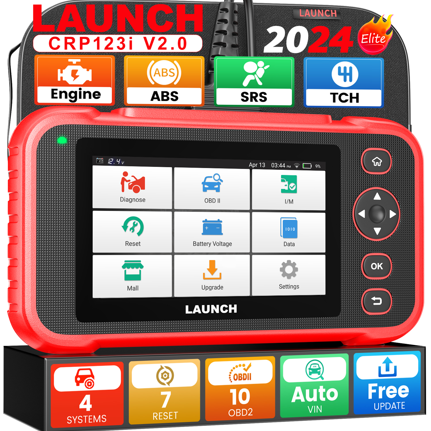 LAUNCH CRP123I V2.0 Obd2 Scanner Car Scanner Odb2 Car Diagnostic Tool 4 ...