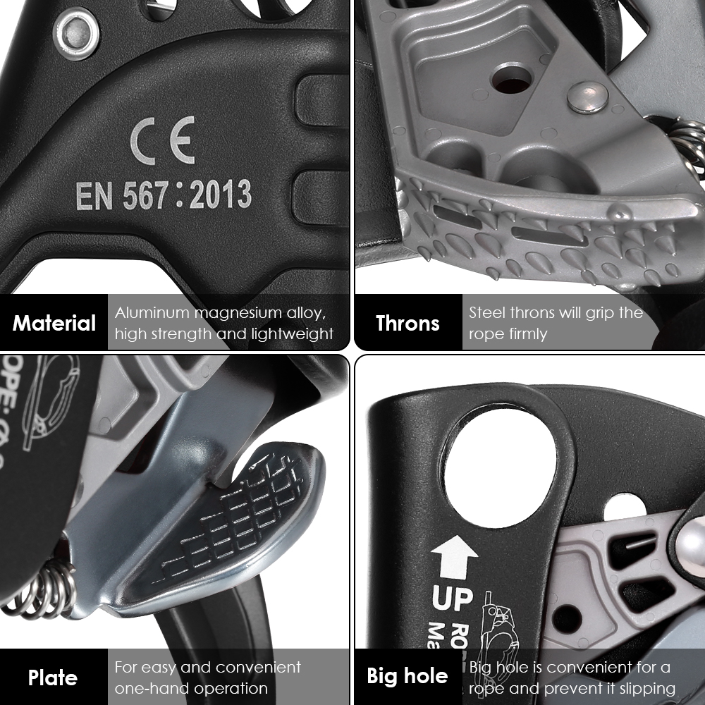 LIXADA [LISADA Mall] Outdoor Hand Ascender Climbing Ascender 8-13mm ...