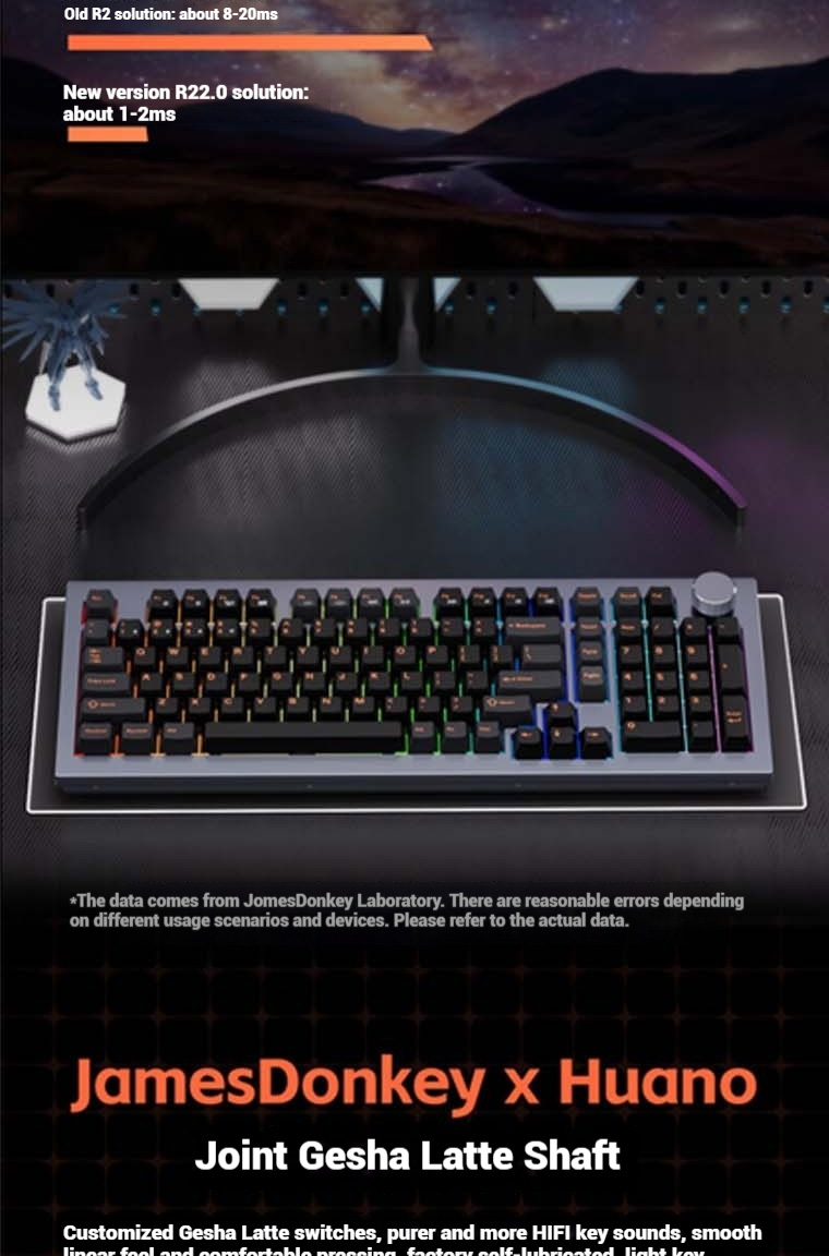 James Donkey R2 2.0 Mechanical Keyboard Three mode Wireless keyboard ...