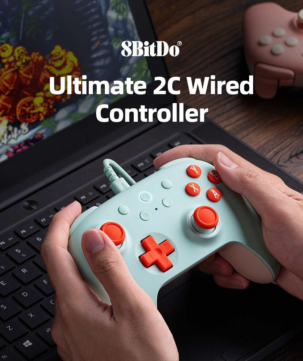 8bitdo Ultimate 2C คอนโทรลเลอร์แบบมีสาย Android Mobile PC คอมพิวเตอร์ ...