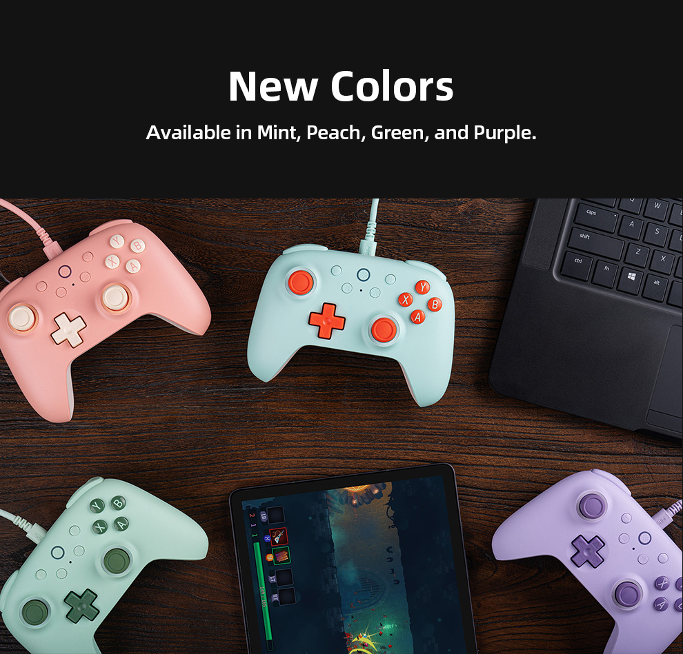 8bitdo Ultimate 2C คอนโทรลเลอร์แบบมีสาย Android Mobile PC คอมพิวเตอร์ ...