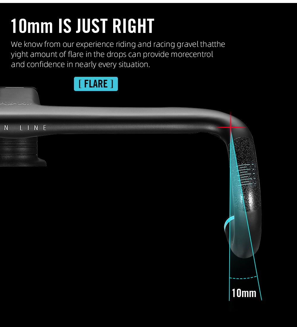 Lexon THIN LINE Carbon Road Integrated Handlebar Supported Full Inner ...