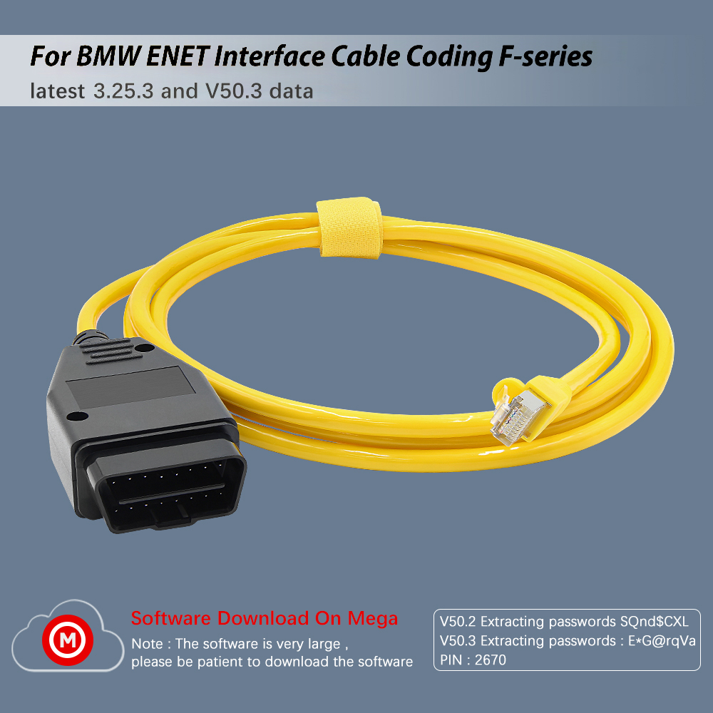 Esys ENET สายเคเบิลสแกนเนอร์ ECU OBD 2 OBD2 สําหรับ BMW F Series ...