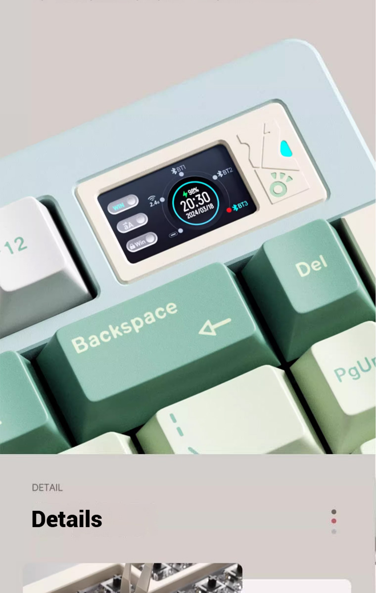 LUMINKEY LO75 Mechanical keyboard All aluminum glob anode custom gaming ...