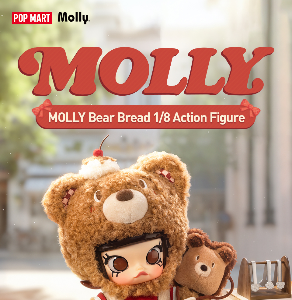 POP MART MOLLY Bear Bread 1/8 Action Figure | Shopee Thailand