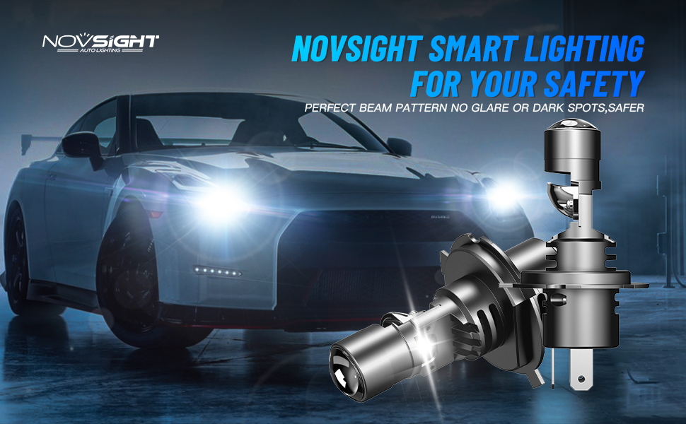 Novsight N91 2 ชิ้นรถ H4 H11 H7 9005 9006 LED โปรเจคเตอร์เลนส์ไฟหน้าพัด ...
