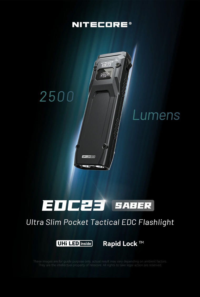 NITECORE EDC23 Ultra Thin Pocket Tactical EDC ไฟฉายแบบพกพากลางแจ้ง Camping พิเศษ | Shopee Thailand
