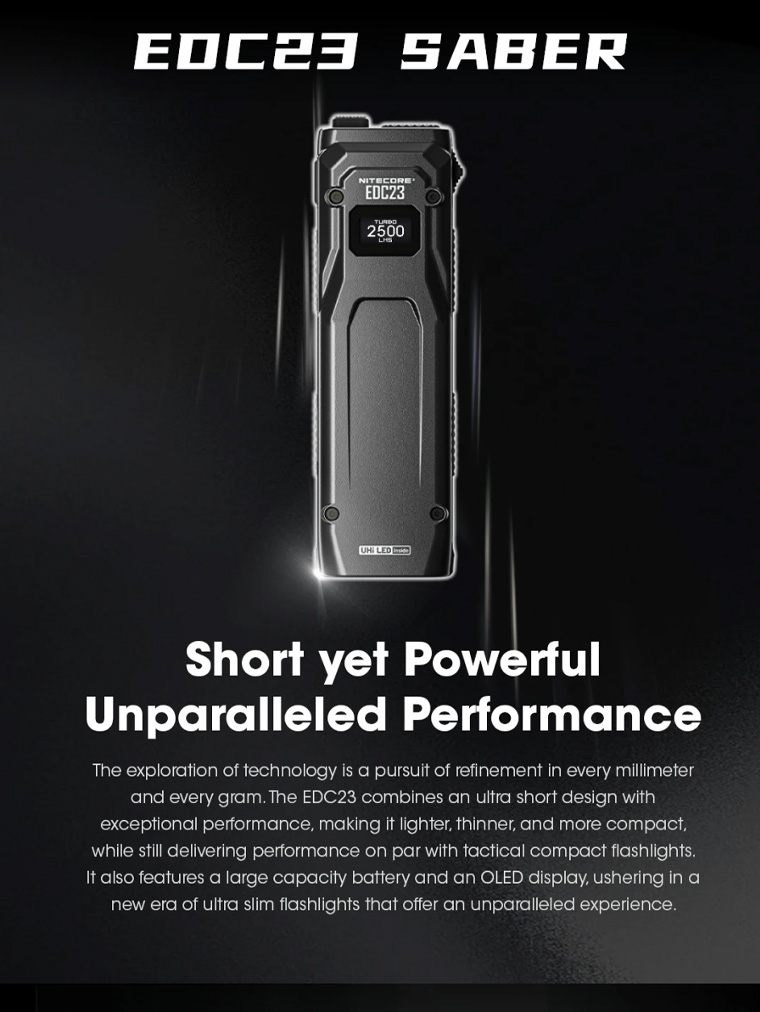 NITECORE EDC23 Ultra Thin Pocket Tactical EDC ไฟฉายแบบพกพากลางแจ้ง Camping พิเศษ | Shopee Thailand