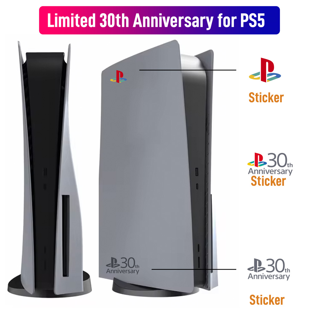 Limited 30th Anniversary สําหรับ PS5 Slim Faceplate พร้อมสติกเกอร์โลโก้ ...
