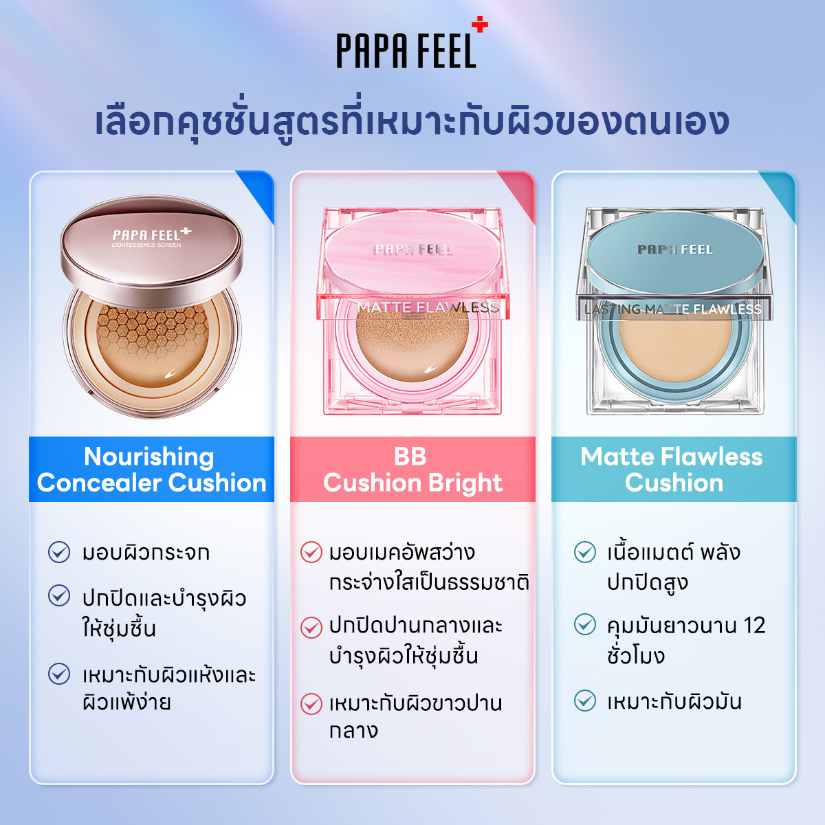 PAPA FEEL คุชชั่น Nourishing Skin Cushion 11g | บำรุงผิว | ปกปิดสูง ...