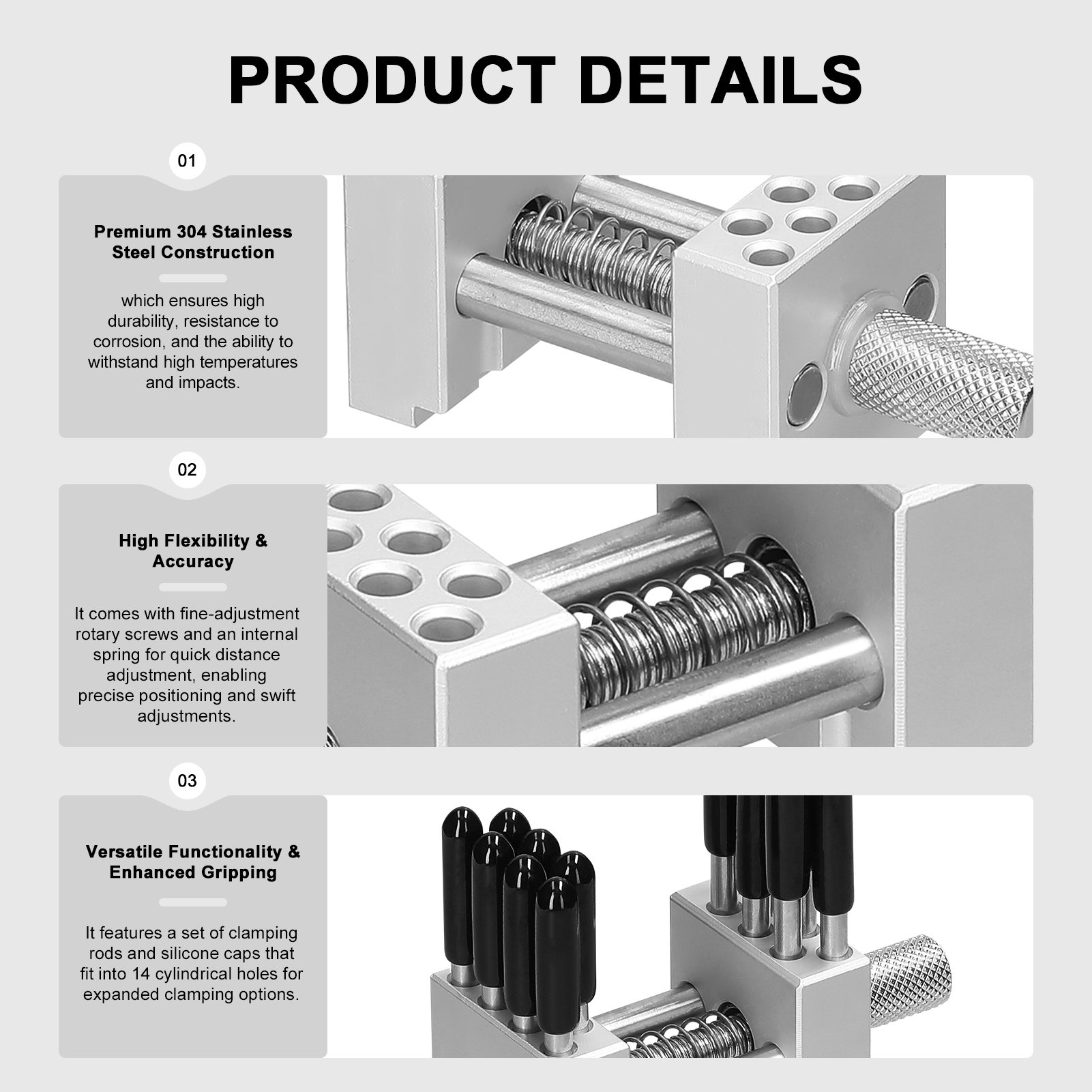 304 สแตนเลสสตีล Vise Fixture Multi-Function Clamp ทํา Fixed Jig DIY ...