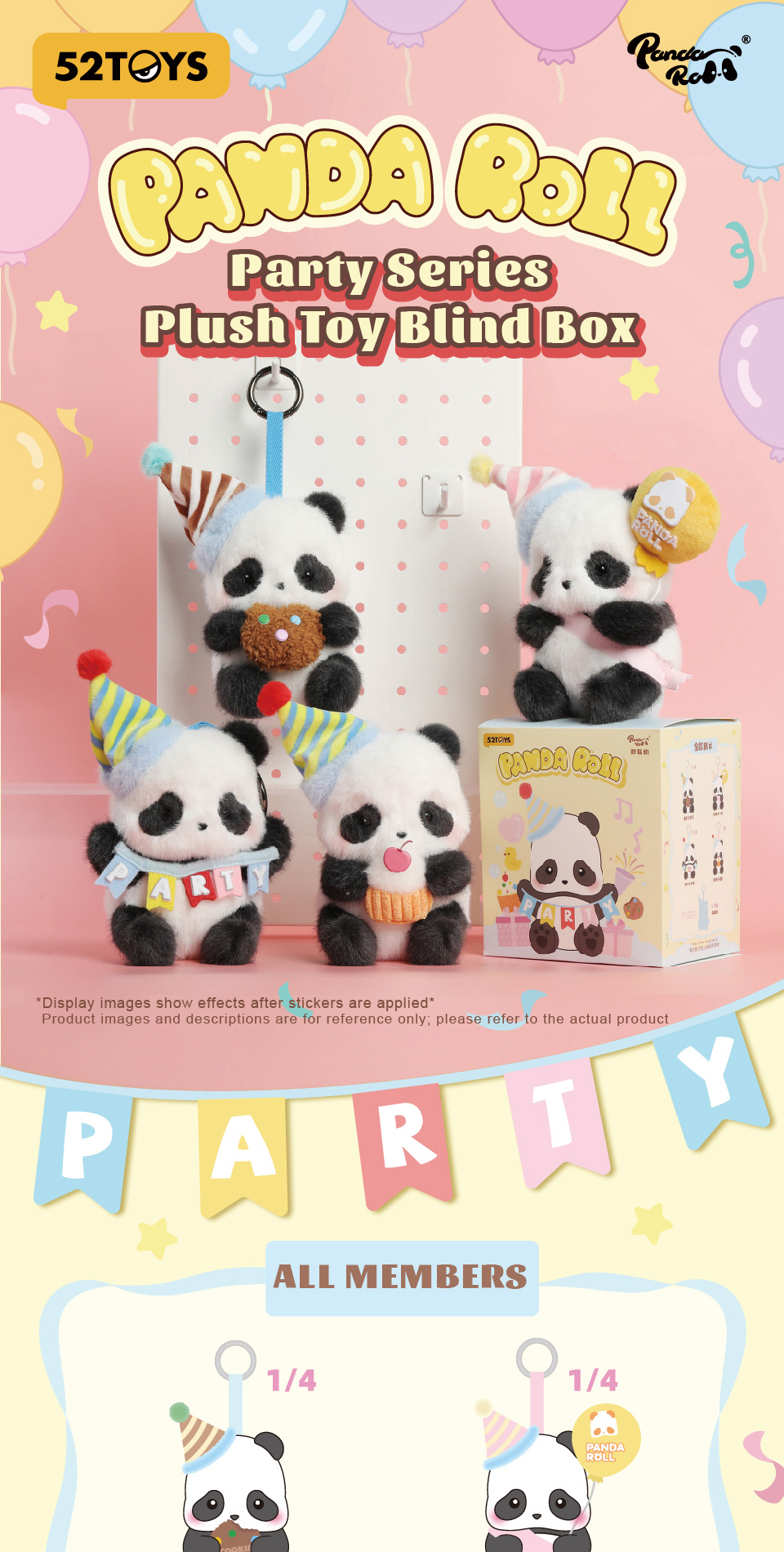 52TOYS Panda Roll Party Series Plush Toy Series Blind Box Figure Toy ...