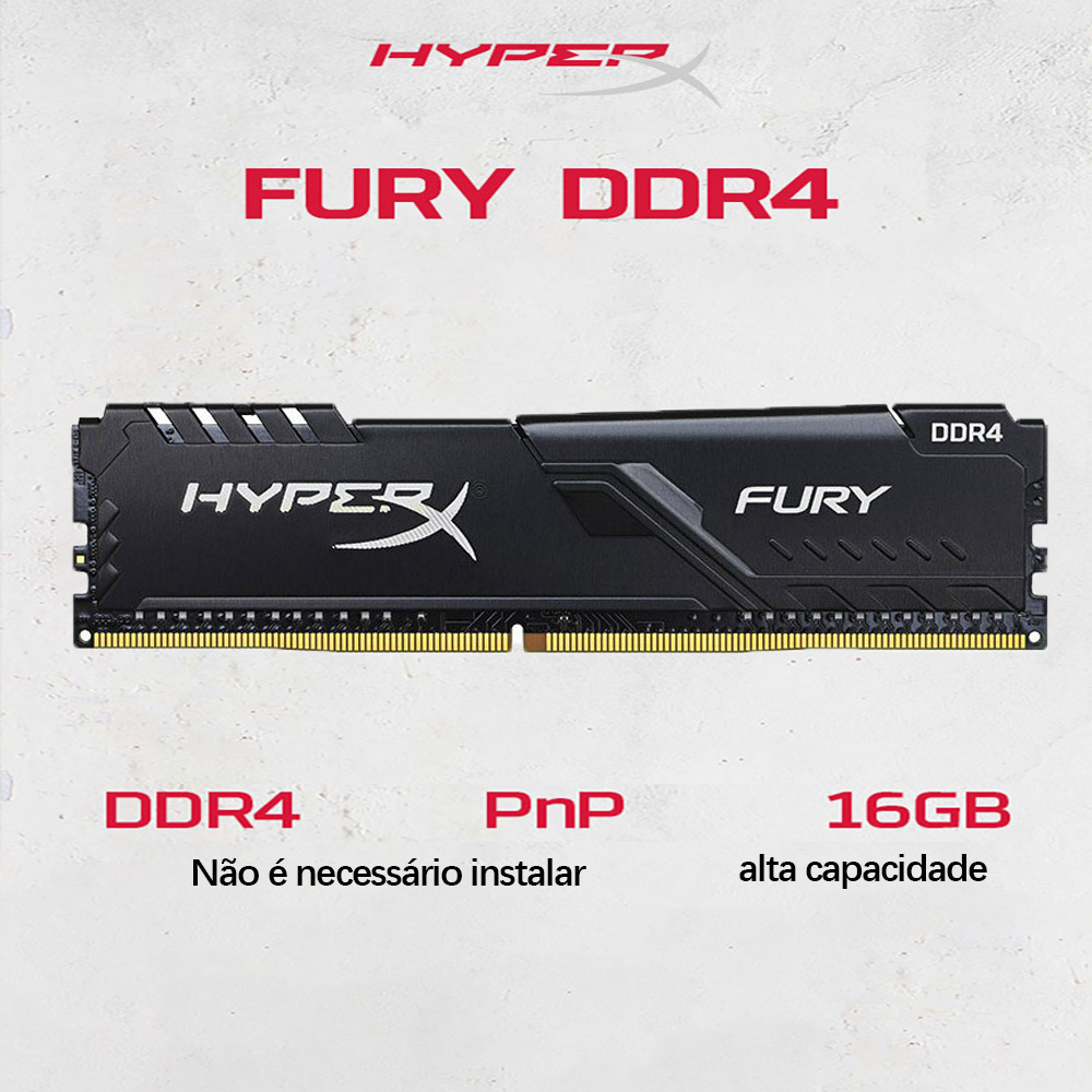 Kingston HyperX Fury Beast DDR4 RAM 4GB 8GB 16GB DDR4 1.2v 2133Mhz 2400Mhz 2666Mhz 3200MHz ...