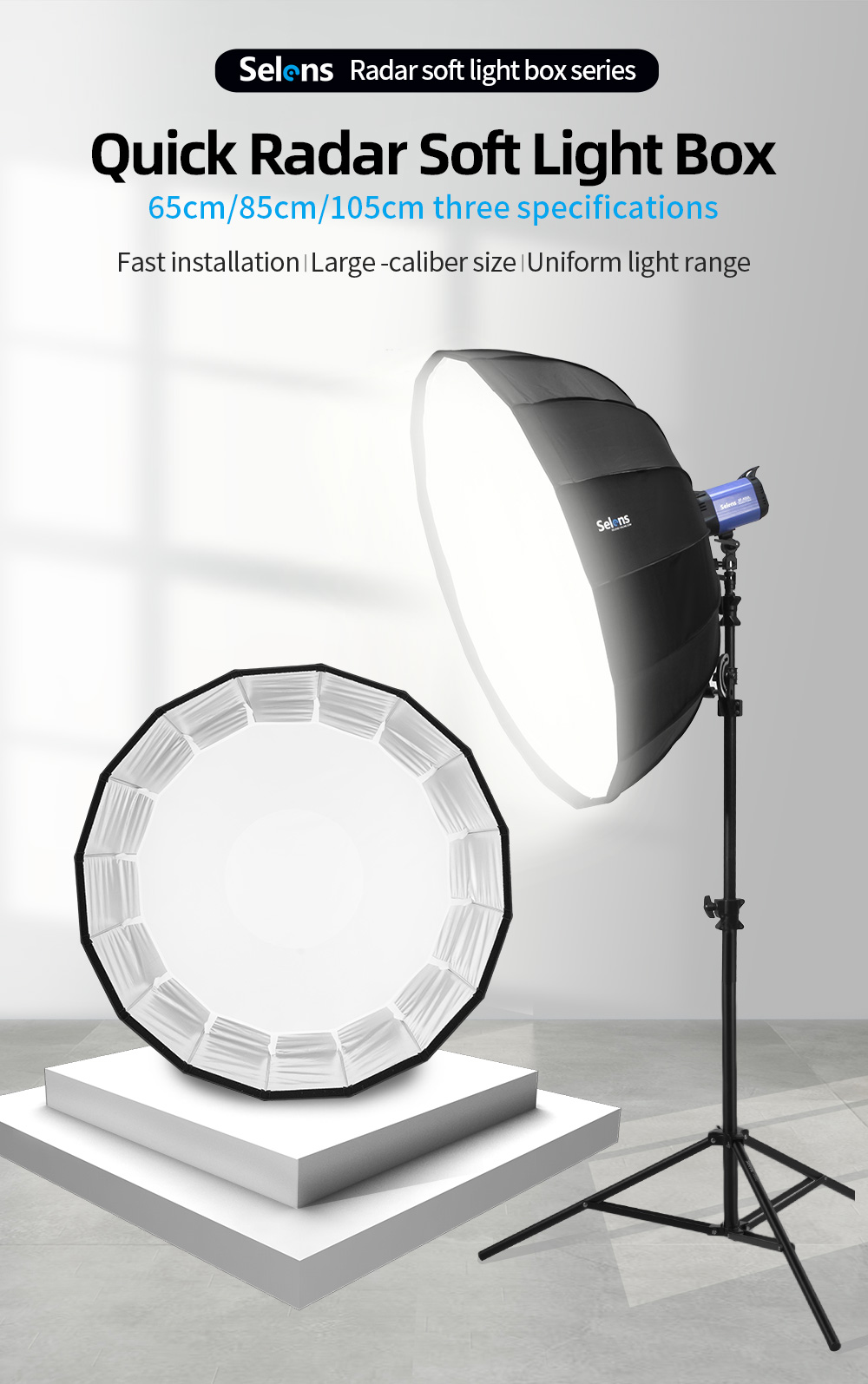Selens 65/85/105 ซม. Softbox Professional Studio Lighting สําหรับถ่าย ...