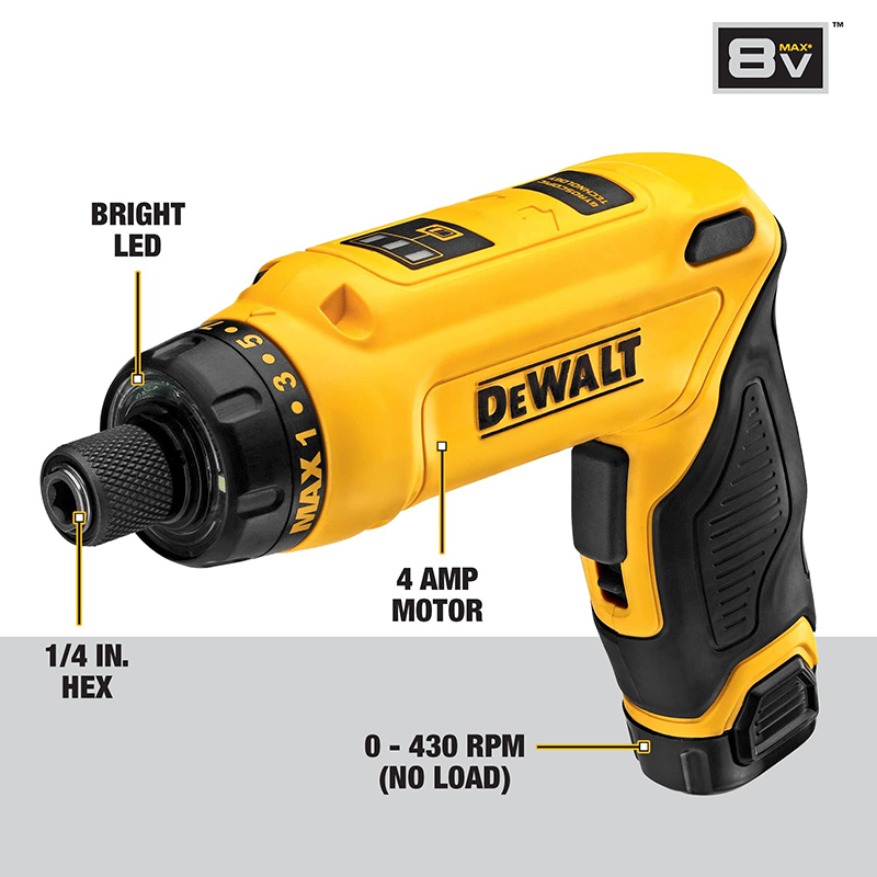 Dewalt DCF680 7.2V 8V MAX ไขควงไฟฟ้าไร้สายบ้าน DIY พับไฟฟ้าไดร์เวอร์ ...