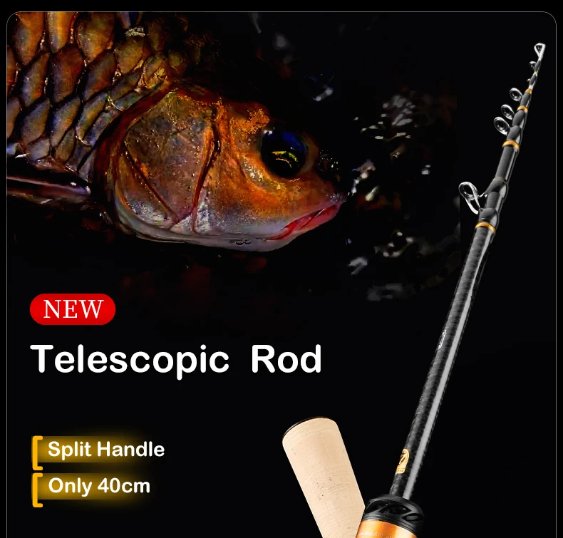 Purelure ใหม่ Telescopic Rod 1.86m 2.10m ML Power BFS 7ft Travel Rod ...