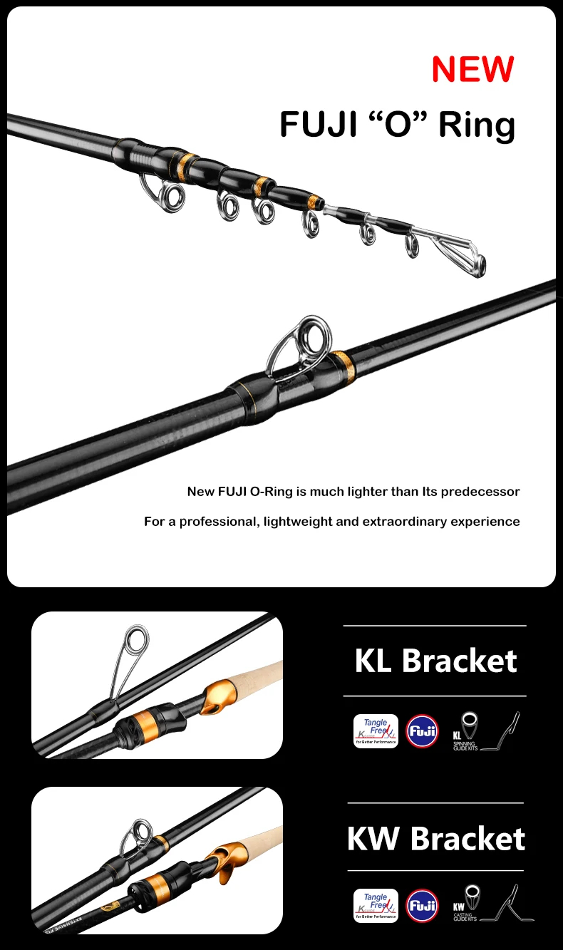 Purelure ใหม่ Telescopic Rod 1.86m 2.10m ML Power BFS 7ft Travel Rod ...