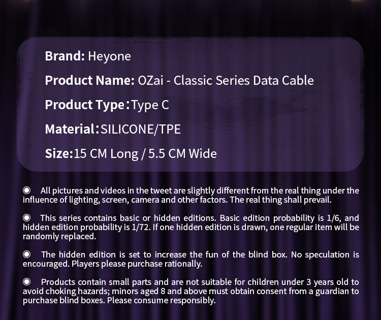 Heyone OZai - สายเคเบิลข้อมูลซีรีส์คลาสสิกของขวัญของสะสมน่ารัก | Shopee ...