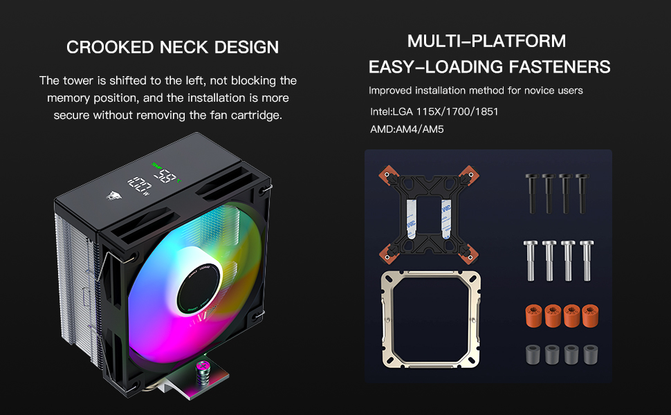 Jungle Leopard AF400S / AF401-DGT / KF401-DGT Digital CPU Cooler ...