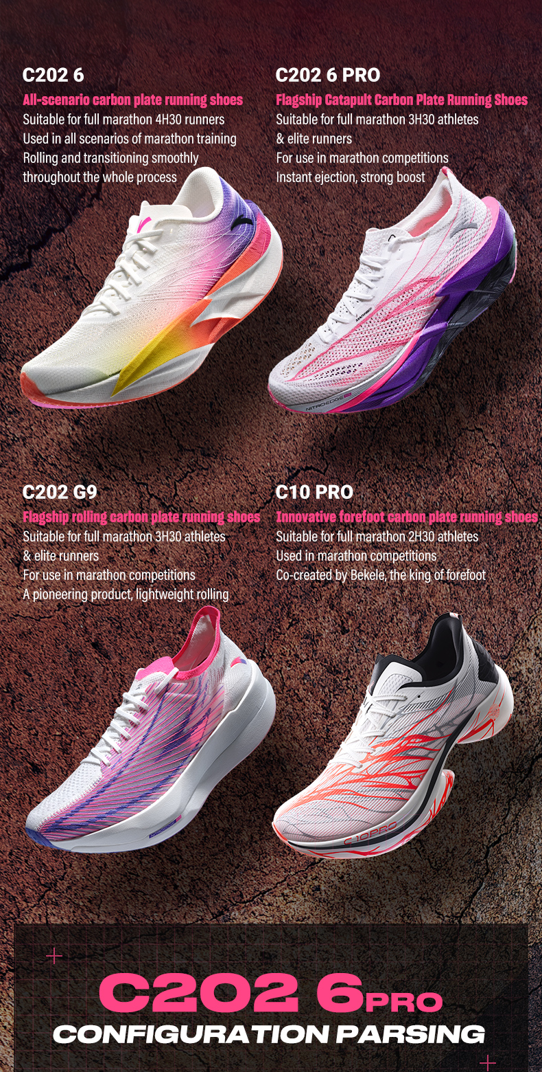 [20KM+]ANTA C202 6PRO ผู้ชายมาราธอนแผ่นคาร์บอนป้องกันการดูดซับแรงกระแทกรองเท้าวิ่งมืออาชีพ ...