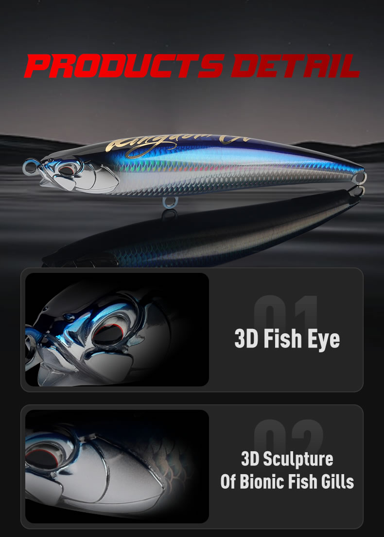 Kingdom HELLFIRE เหยื่อตกปลาทะเล 160 มม./180 มม./200 มม.40g/52g/71g ดินสอ Z-Stroke Hard เหยื่อ ...