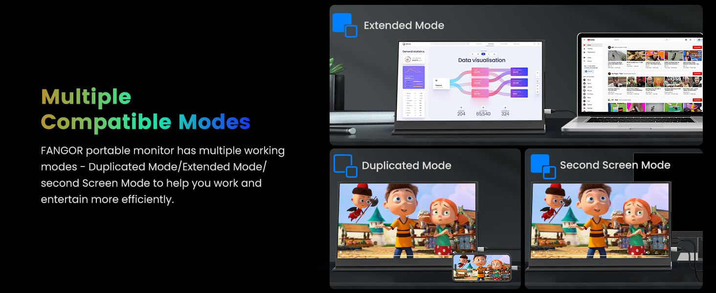 DITU จอภาพแบบพกพา 15.6-Inch หน้าจอสัมผัส portable LED FULL HD Gaming ...