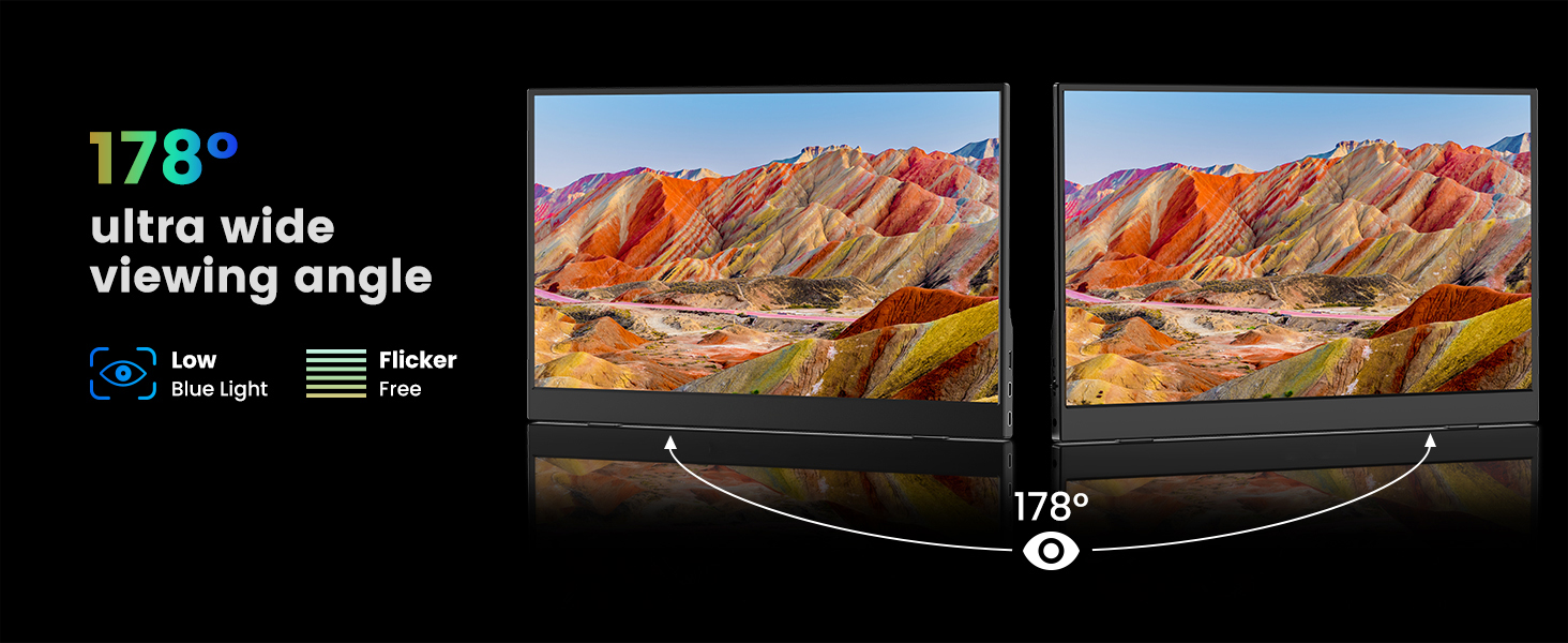 DITU จอภาพแบบพกพา 15.6-Inch หน้าจอสัมผัส portable LED FULL HD Gaming ...