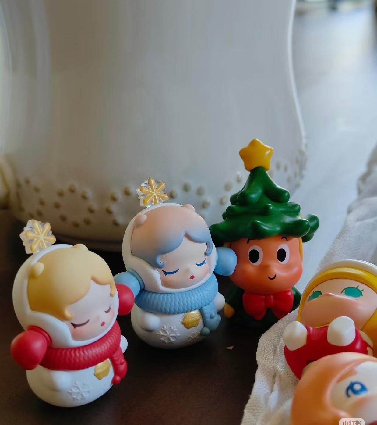 Pop Mart ของแท้คริสต์มาสน่ารักเม็ด Series sp Snow Angel Labubu ...