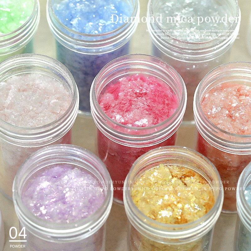 Rou Bao Nail Diamond Mica Powder Opal Ultra-thin Glitter Girly เล็บที่ ...