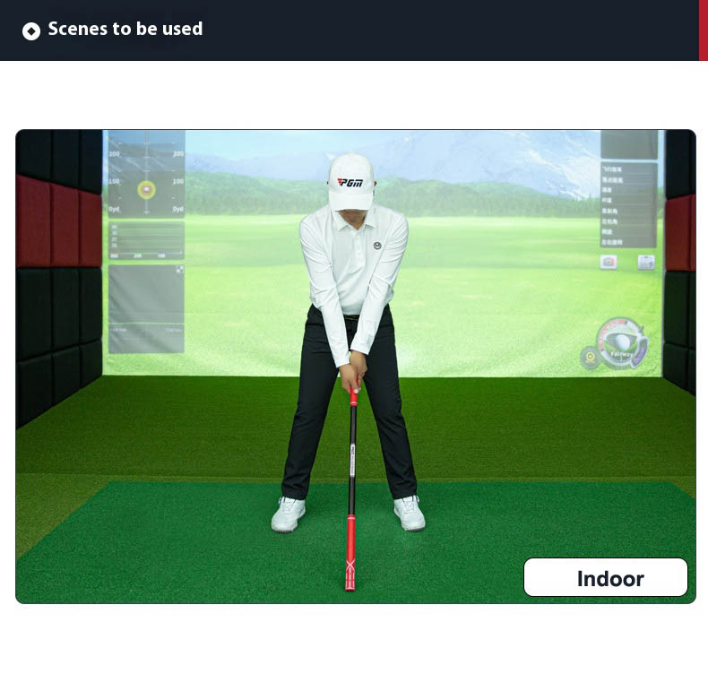 Pgm Golf Swing Exerciser Magic Impact Stick Double-Headed Grip Swing ...