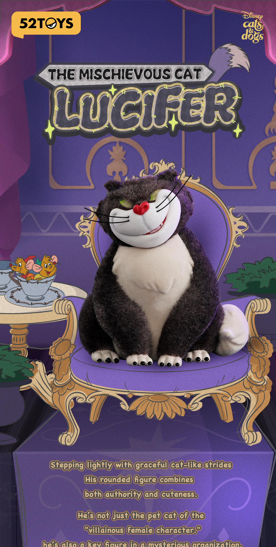 52TOYS Disney The Mischievous Cat Lucifer Series Blind Box Figure Toy ...