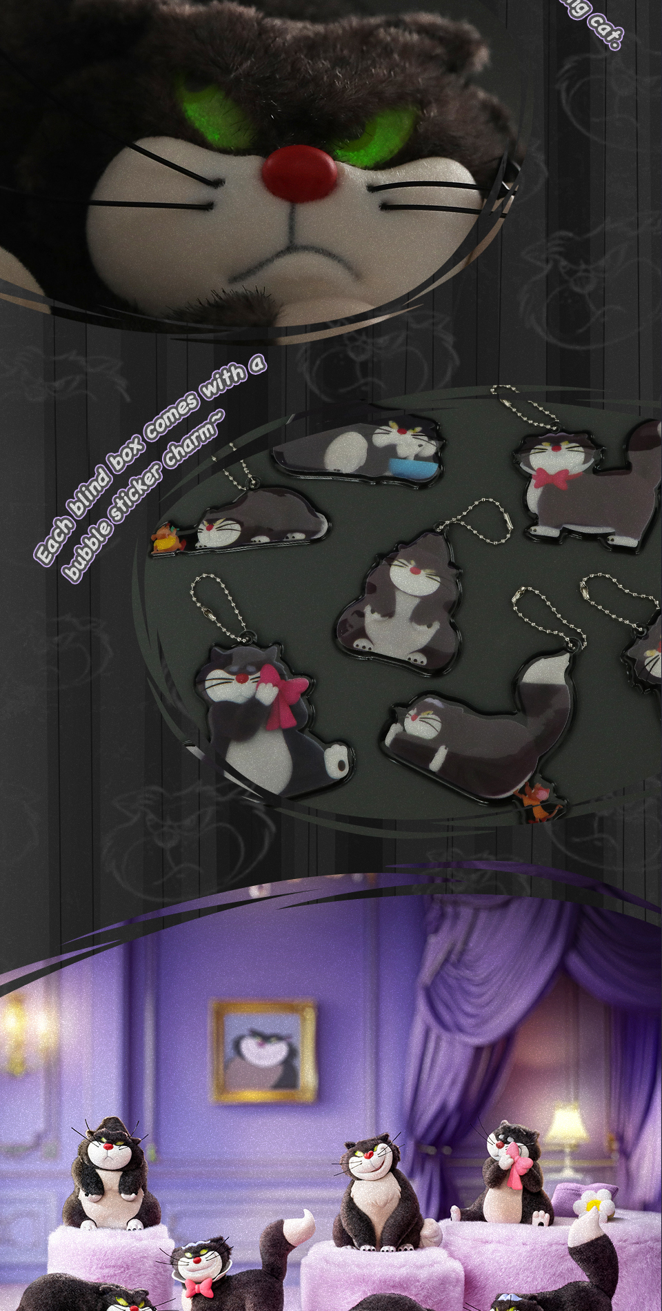 52TOYS Disney The Mischievous Cat Lucifer Series Blind Box Figure Toy ...