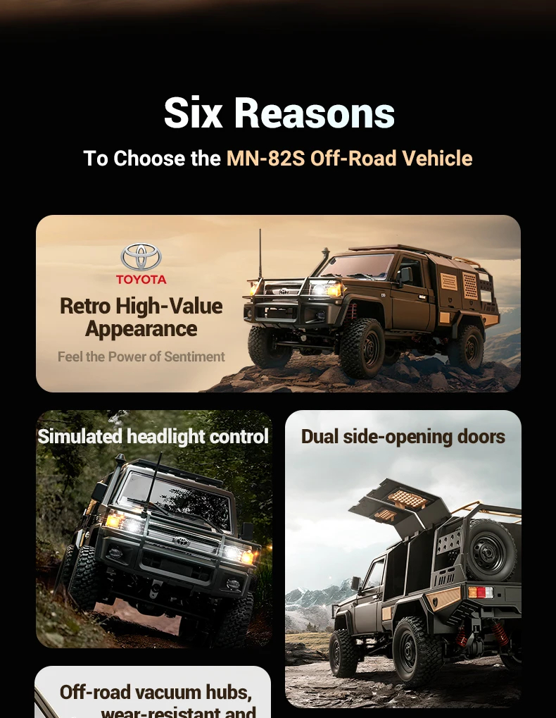 พร้อมสต็อก MNRC 2.4G MN82 MN82 Pro MN82S 1:12 Supertourer Full Scale ...