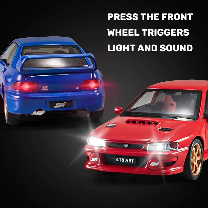 RUM1:32 Scale Subaru STI รถรุ่น Light & Sound Effect รถDiecastของเล่น ...